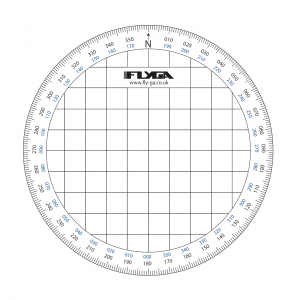 Nautical Map Navigation Protractor (Square) – FlyGA